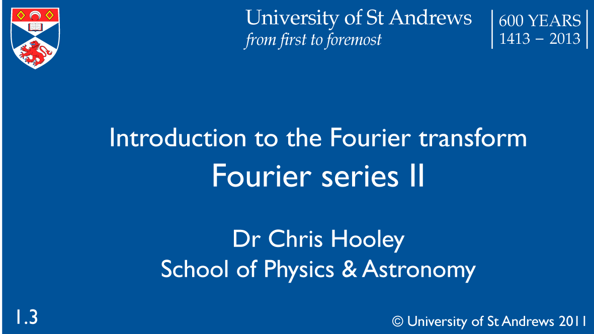 Physics & Astronomy - Fourier Transforms